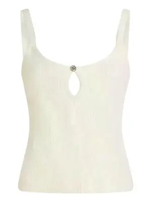 Karl Lagerfeld Ribbed Loungewear Tank Top - Neutrals