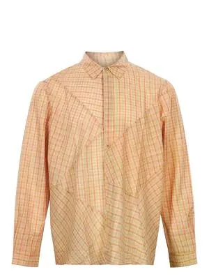 You Must Create Substance Check-print Shirt - Orange