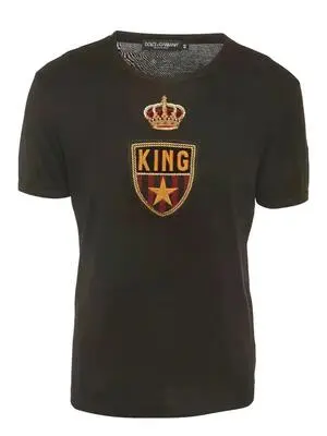 Dolce & Gabbana Crest-appliqué T-shirt - Black