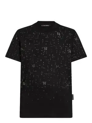 KARL LAGERFELD Monogram Rhinestone T-shirt