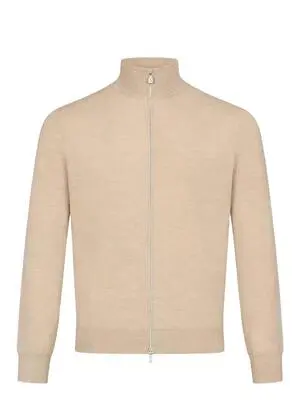 Brunello Cucinelli Zip-up Fine Knit Sweater - Neutrals