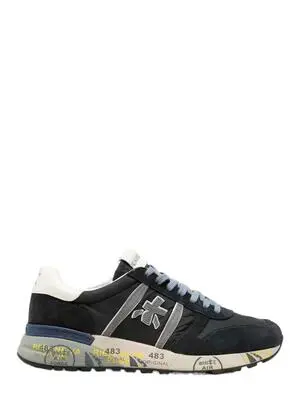 Premiata Lander Logo-patch Sneakers - Blue