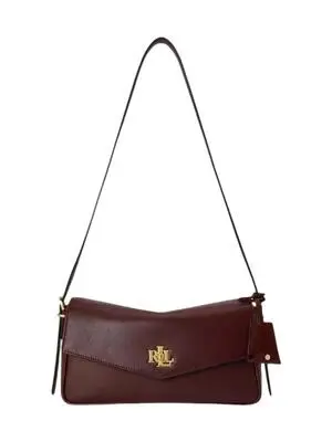 Ralph Lauren Lauren Ralph Lauren Logo Plaque Leather Shoulder Bag Red