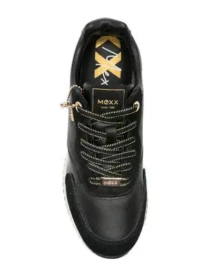 MEXX Paneled Logo Charm Sneakers - Black