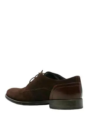 BUGATTI Perforated Panelled Derby Shoes - Brown