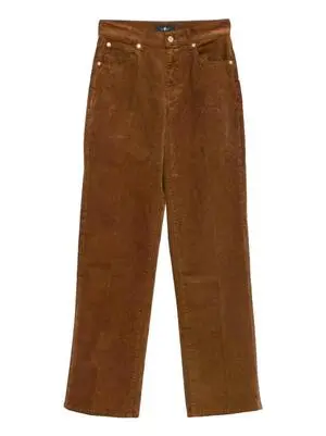7 For All Mankind Corduroy Straight-leg Trousers - Brown