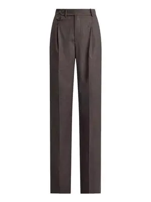 RALPH LAUREN Brie Pleated Straight-leg Trousers