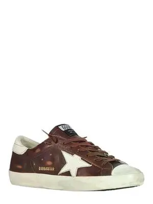 GOLDEN GOOSE Golden Goose Super-Star Distressed Leather Sneakers