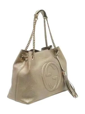Gucci Medium Soho Chain-handle Tote Bag - Gold