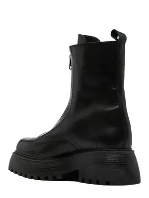 SERGIO MORETTI FIRENZE Zip-Front Chunky-Sole Boots