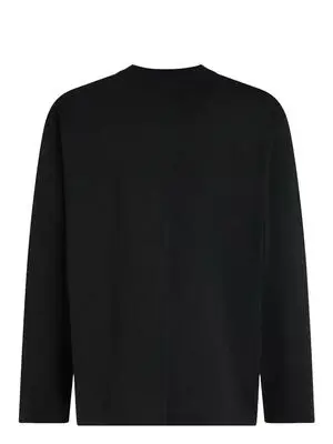 Karl Lagerfeld Relaxed Long-sleeved Seamed T-shirt - Black