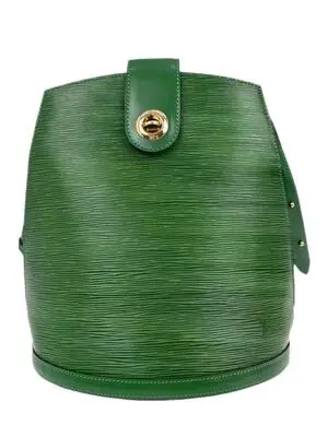 LOUIS VUITTON Louis Vuitton Textured Leather Shoulder Bag Green