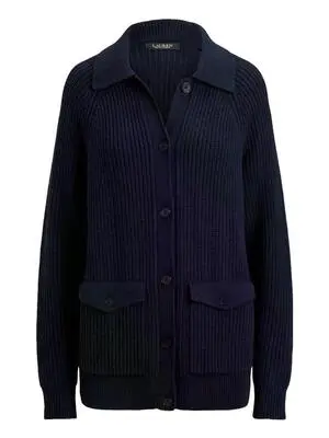 Ralph Lauren Ribbed Knit Cardigan - Blue