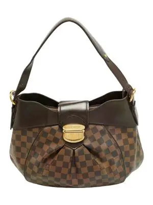 LOUIS VUITTON Sistina Shoulder Bag In Damier Ebene Canvas - Brown