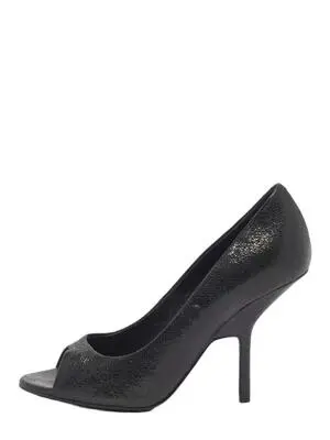 GIUSEPPE ZANOTTI Crackled Peep-toe Pumps - Black