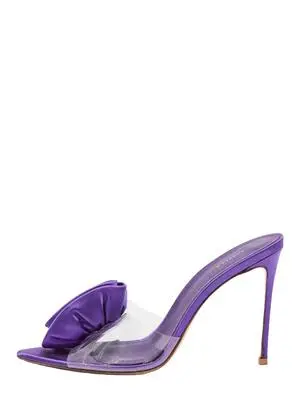 LE SILLA Le Silla Kamala Ruffled Stiletto Sandals Purple