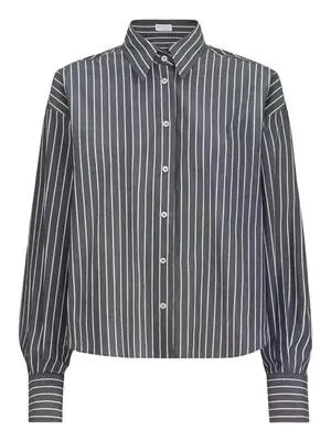 BRUNELLO CUCINELLI Brunello Cucinelli Striped Cotton Poplin Shirt