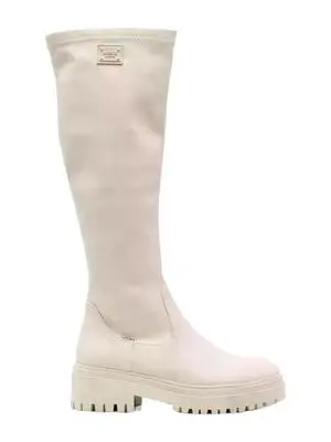 MEXX Knee-high Chunky Sole Boots With Side Zip - Neutrals