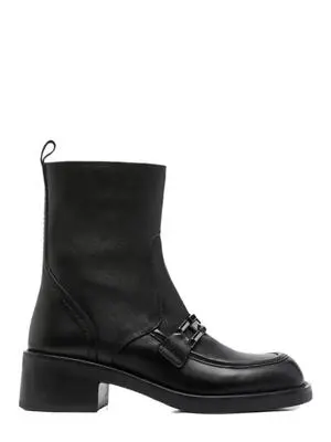 SERGIO MORETTI FIRENZE Chain-link Ankle Boots - Black
