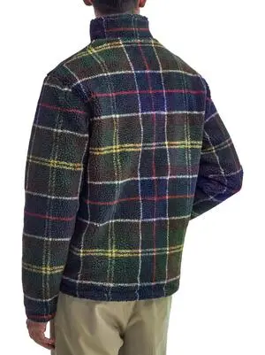 Barbour Tartan Sherpa-fleece Cardigan - Blue