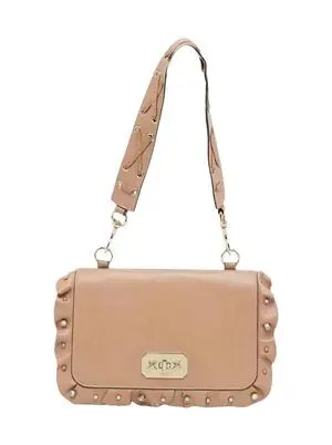 RED VALENTINO Red Valentino Vintage Leather Ruffled Shoulder Bag