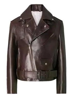 THOM BROWNE Thom Browne Belted Leather Biker Jacket