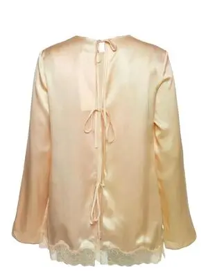 MAGDA BUTRYM Lace-trimmed Open-back Blouse