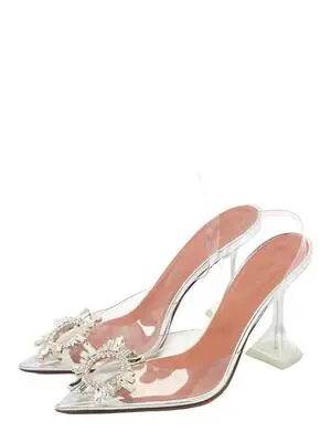 AMINA MUADDI Amina Muaddi Begum Crystal-Embellished Slingback Pumps