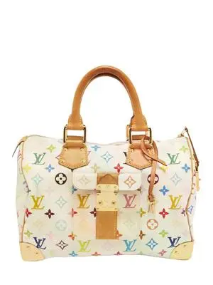 LOUIS VUITTON 2003 30 Speedy Monogram-pattern Tote Bag - White