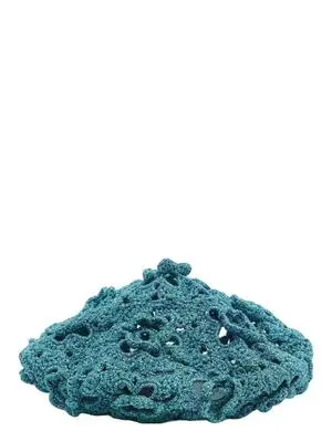 Gucci Crochet Open-knit Beret - Blue