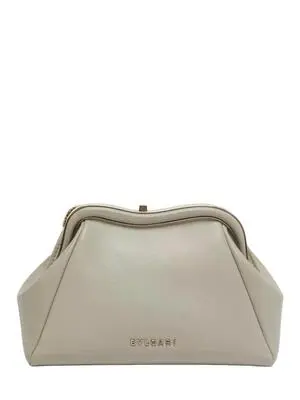 BVLGARI Serpenti Leather Pouch - Grey