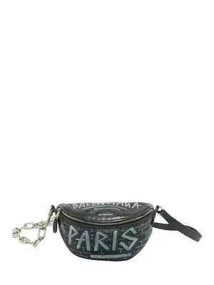 Balenciaga Graffiti Belt Bag - Black