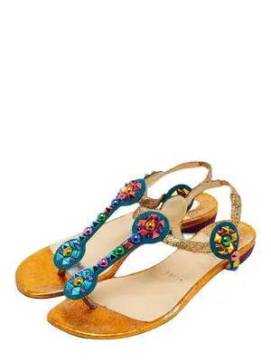 CHRISTIAN LOUBOUTIN Christian Louboutin Studded Glitter Sandals
