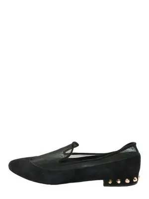 Balenciaga Mesh Studded Flat Pumps - Black