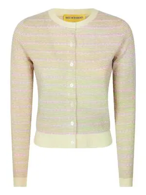 Guest In Residence Pebble Stripe Jane Cardigan - Neutrals