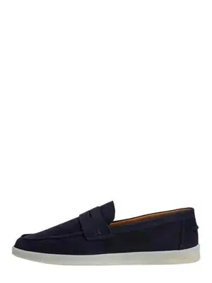 HACKETT LONDON Nubuck Leather Loafers - Blue
