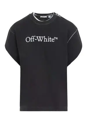 Off-White Logo-print Panelled T-shirt Black