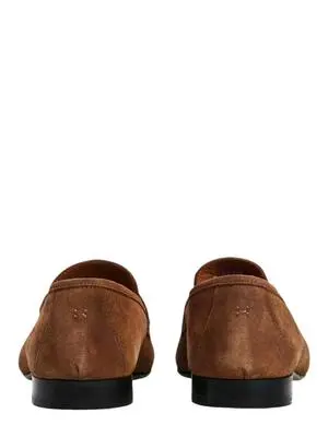 HACKETT LONDON Regal Saddle Suede Loafers - Brown