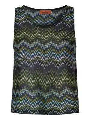 MISSONI Missoni Sleeveless Viscose Top With Snake Motif