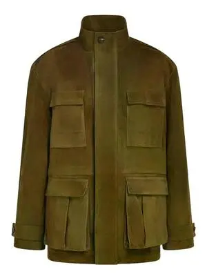FERRAGAMO Suede Safari Jacket - Green
