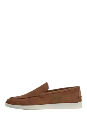 HACKETT LONDON Martins Suede Loafers - Brown