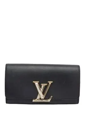 LOUIS VUITTON 2010 Louise Leather Clutch Bag - Black