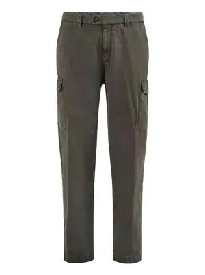 Brunello Cucinelli Peached Cotton Gabardine Cargo Trousers - Brown