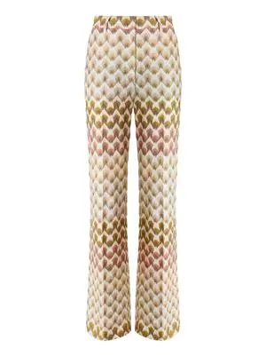 Missoni Chevron Knit Wide-leg Trousers - Neutrals