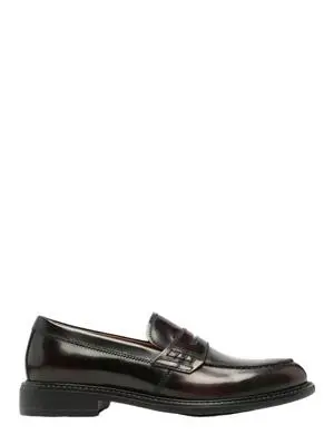 NEROGIARDINI Penny-slot Almond-toe Loafers - Red