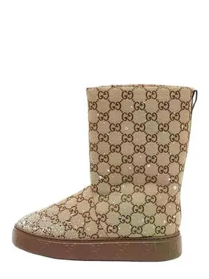 GUCCI Gucci Microguccissima Crystal Embellished Boots