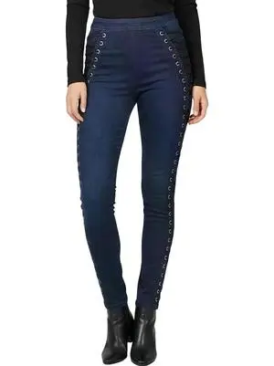 ELISABETTA FRANCHI Elisabetta Franchi Lace-Up Skinny Jeans