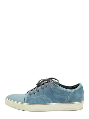 LANVIN Lace-up Suede Sneakers - Blue