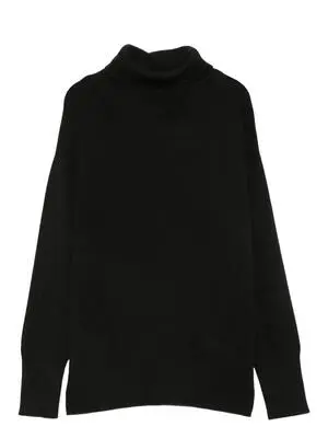 Alpha Studio Roll Neck Sweater - Black