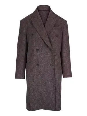 BRUNELLO CUCINELLI Brunello Cucinelli Double-Breasted Herringbone Coat